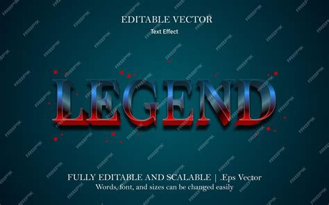 Premium Vector Vector Legend Tittle Movie Editable 3d Text Effect