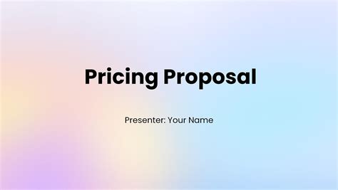 Pricing Proposal Templates Popai