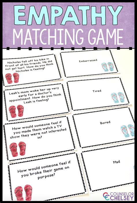 Empathy Matching Game — Counselor Chelsey Simple School Counseling Ideas Social Skills