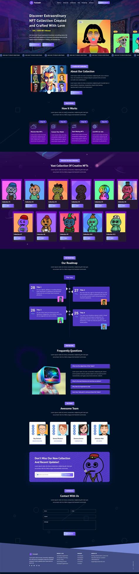 Fonash Nft Collection Minting Bootstrap Template Bootstrap Template