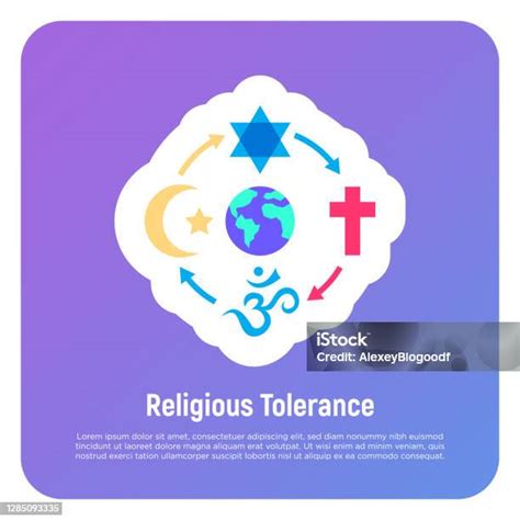 Religious Tolerance Flat Icon Interfaith Respect Modern Vector