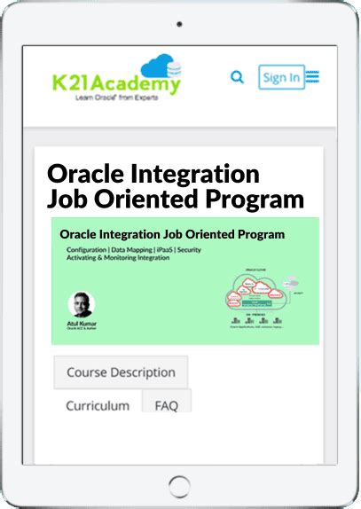 Oracle Integration Job Oriented Program With Certification