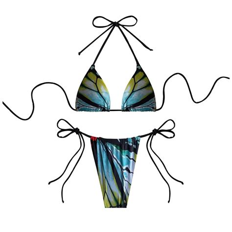 Fwbnuif Women Floral Print Bikini Set Swimming Two Piece Swimsuits