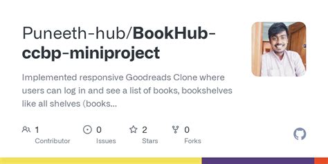 github puneeth hub bookhub ccbp miniproject implemented responsive