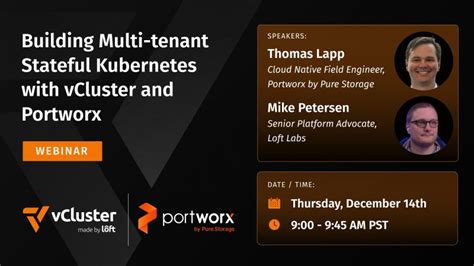 Loft Labs On Linkedin Kubernetes Vcluster Portworx Webinar Techtalk Devops