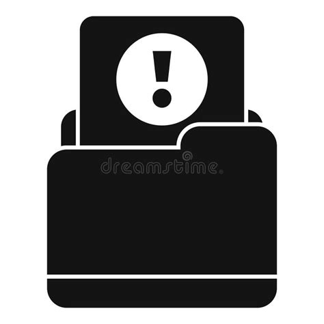 Folder Error Icon Simple Vector Virus Laptop Stock Vector Illustration Of Error Hacker