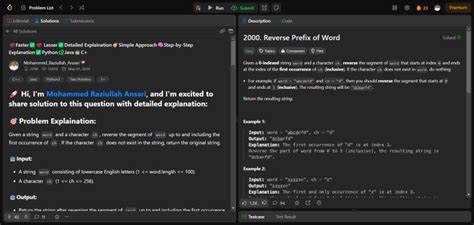 Day20 100daysofcode 100daysofcode Leetcode Programming Mohammed Raziullah Ansari