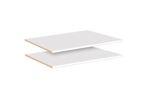 Рафтове за гардероб ЛЕО 1 2 бр бяло гланц • Гардероби • Мебели Монема