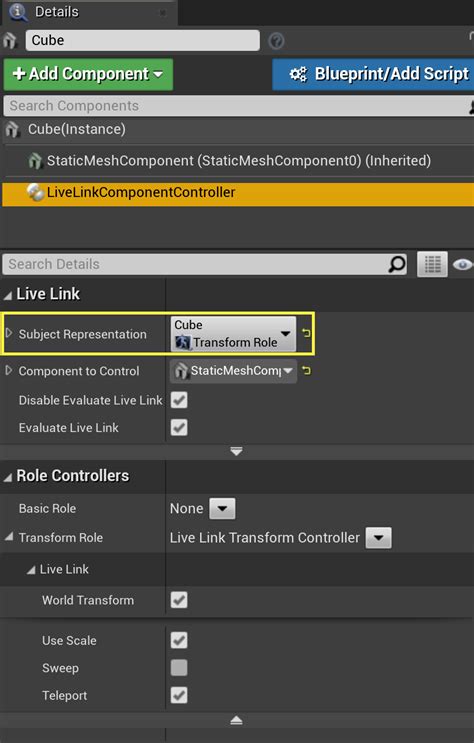 Using Live Link Data In Unreal Engine Unreal Engine 56 Documentation