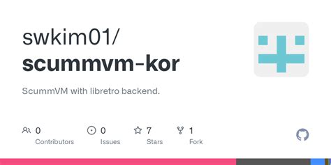 github swkim01 scummvm kor scummvm with libretro backend