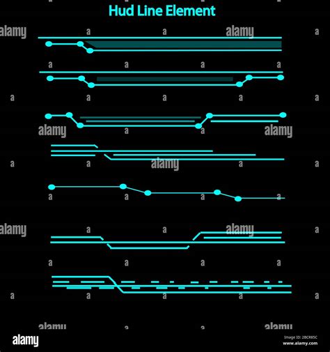 Set Of Hud Line Elementsfuturistic Sci Fi Modern User Interface Set