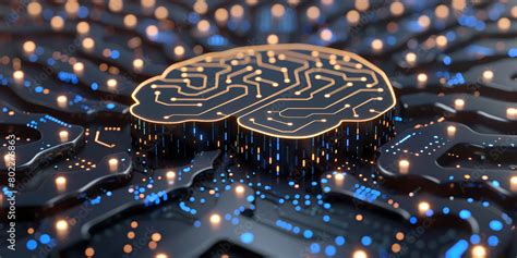 Neural Circuit And Electronic Cyber Brain In A Quantum Computing System Concept Of Artificial