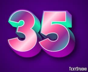 35 Efecto de texto y diseño de logotipos Número