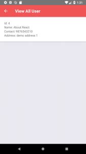 Example Of SQLite Database In React Native About React