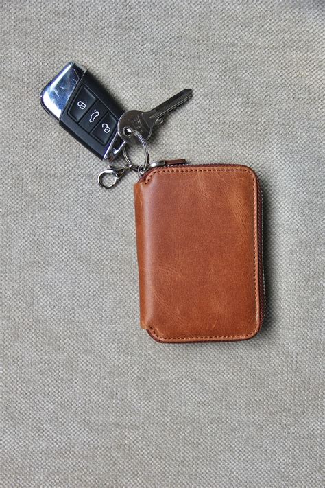 Keychain Mini Wallet Leather Cardholder Credit Card Holder