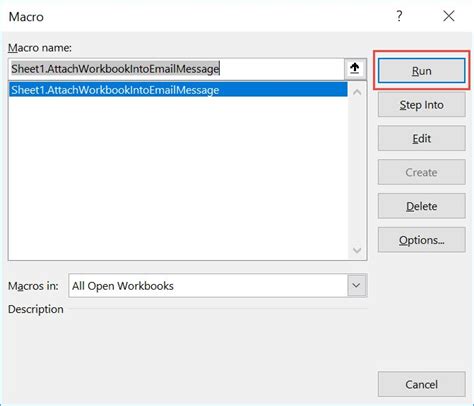 attach current workbook into an email using macros myexcelonline