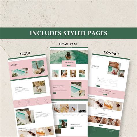 Shopify Theme Minimalist Aesthetic Luxury Website Design Elegant Boutique Store Editable