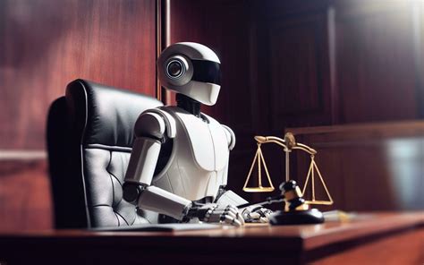 Ai Generated Ai Robot Judge Decides Cases Modern Judicial System Judge
