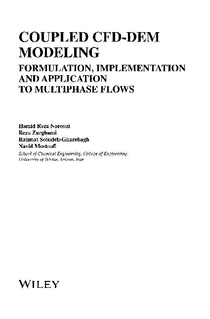 Pdf Coupled Cfd‐dem Modeling