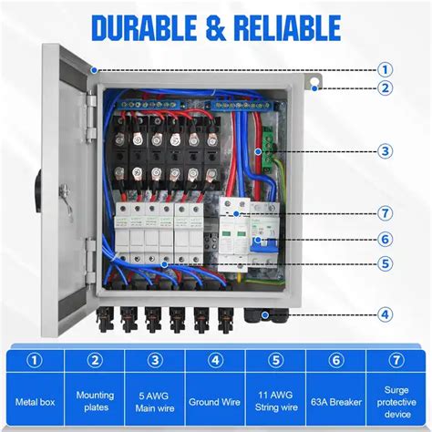 Customized Pv Dc Combiner Box Ip65 Protection Level