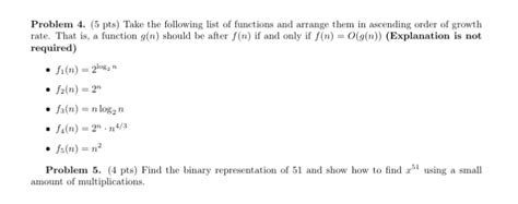 Solved Problem Pts Take The Following List Of Chegg