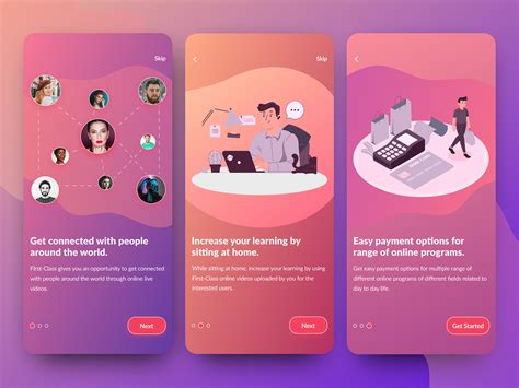 Onboarding Screens Mobile Ui Behance