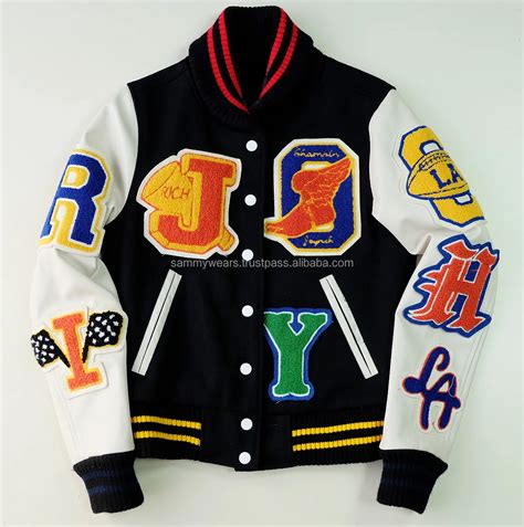 Mens Wool Varsity Jacket Stand Collar Custom Street Wear Letterman
