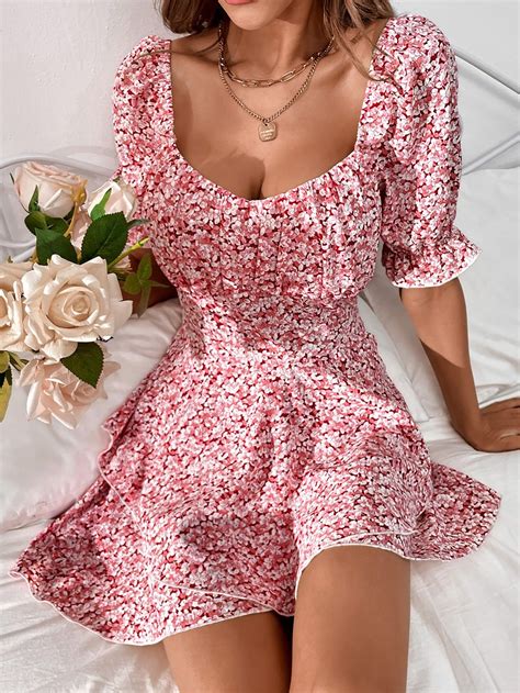 Floral Print Flounce Sleeve Romper Artofit
