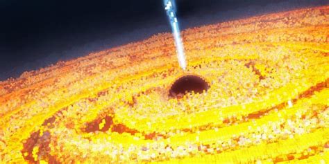 Astronomical Minecraft Build Shows A Quasar Swallowing A Star