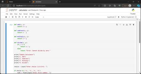designed a calculator for codsoft in python programming pogaku
