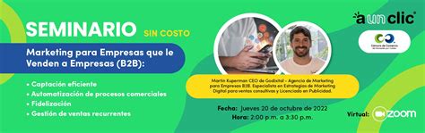 Seminario Marketing Para Empresas Que Le Venden A Empresas B2b