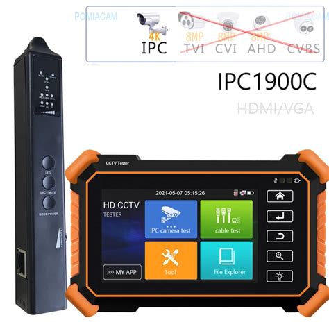 Cctv Tester Monitor Ipc Camera Teszter Poe 8mp Ahd Tvi Cvi Sdi Kábel Tracer Rj45 Tdr Teszt Gyors