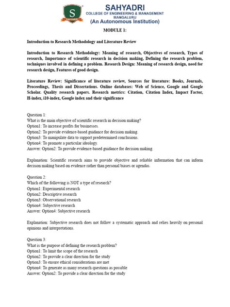 Module 1 Pdf Experiment Methodology