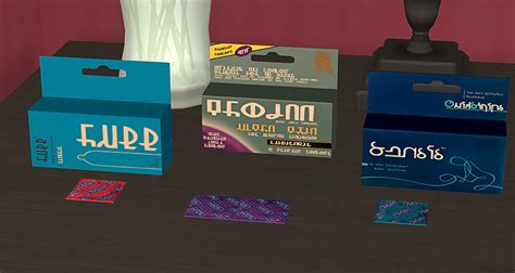 Birth Control Set Part OBP Condoms Simlish Recolors Edits Sims Controls Sims Baby Sims