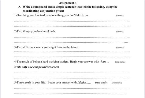 Assignment 4 A Write A Compound And A Simple