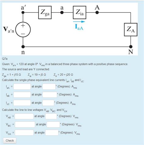 solved ia a n q7a given van 120 at angle 0 vrms in a