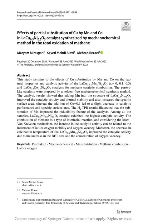 Effects Of Partial Substitution Of Cu By Mn And Co In Lacu0 5ni0 5o3