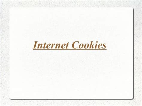 Cookie Presentation Ppt