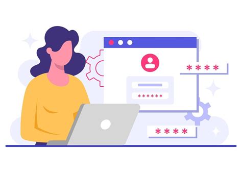 Access Secured By Password Verification Flat Illustration Data