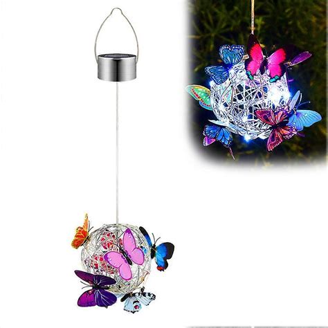 Hanging Solar Light Butterfly Solar Garden Lights With Colourful