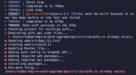 [bug] Auth Setup Fails If You Choose Not To Overwrite Api Side Auth Ts