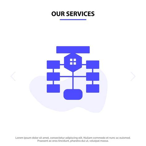 Our Services Flowchart Flow Chart Data Database Solid Glyph Icon Web