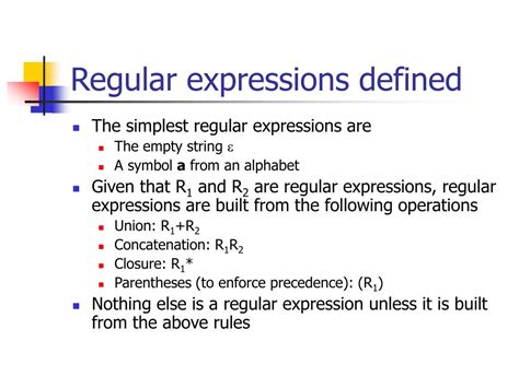 Ppt Regular Expressions Powerpoint Presentation Free Download Id