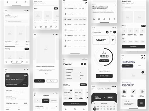 UI Mix Wireframe Ui Kit by 尺卂爪卂几 on Dribbble