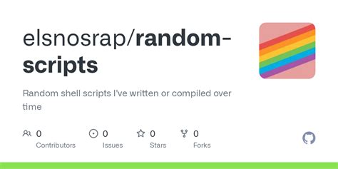 GitHub Elsnosrap Random Scripts Random Shell Scripts I Ve Written Or