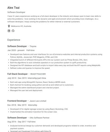 Git Resume Examples CakeResume