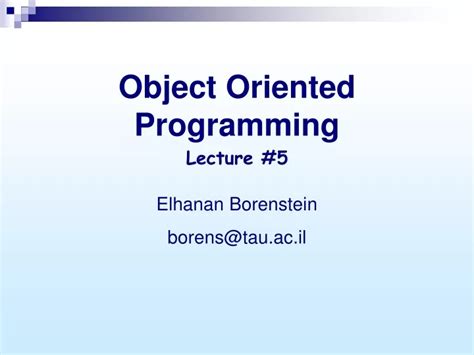 Ppt Object Oriented Programming Powerpoint Presentation Free