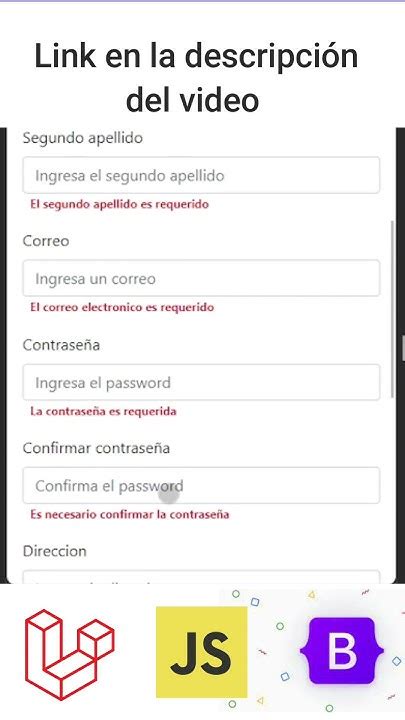 Validar Un Formulario Con Laravel Javascript Y Bootstrapt 5 Sin Recargar La Página Youtube