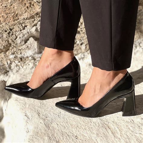 Sofia Manta Leather High Heels Black 84704