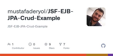 GitHub Mustafaderyol JSF EJB JPA Crud Example JSF EJB JPA Crud Example